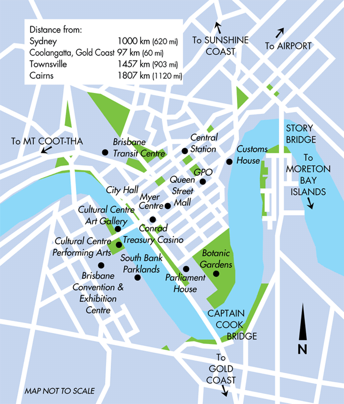 Brisbane City Map - Queensland Australia Brisbane City Map - Queensland Australia